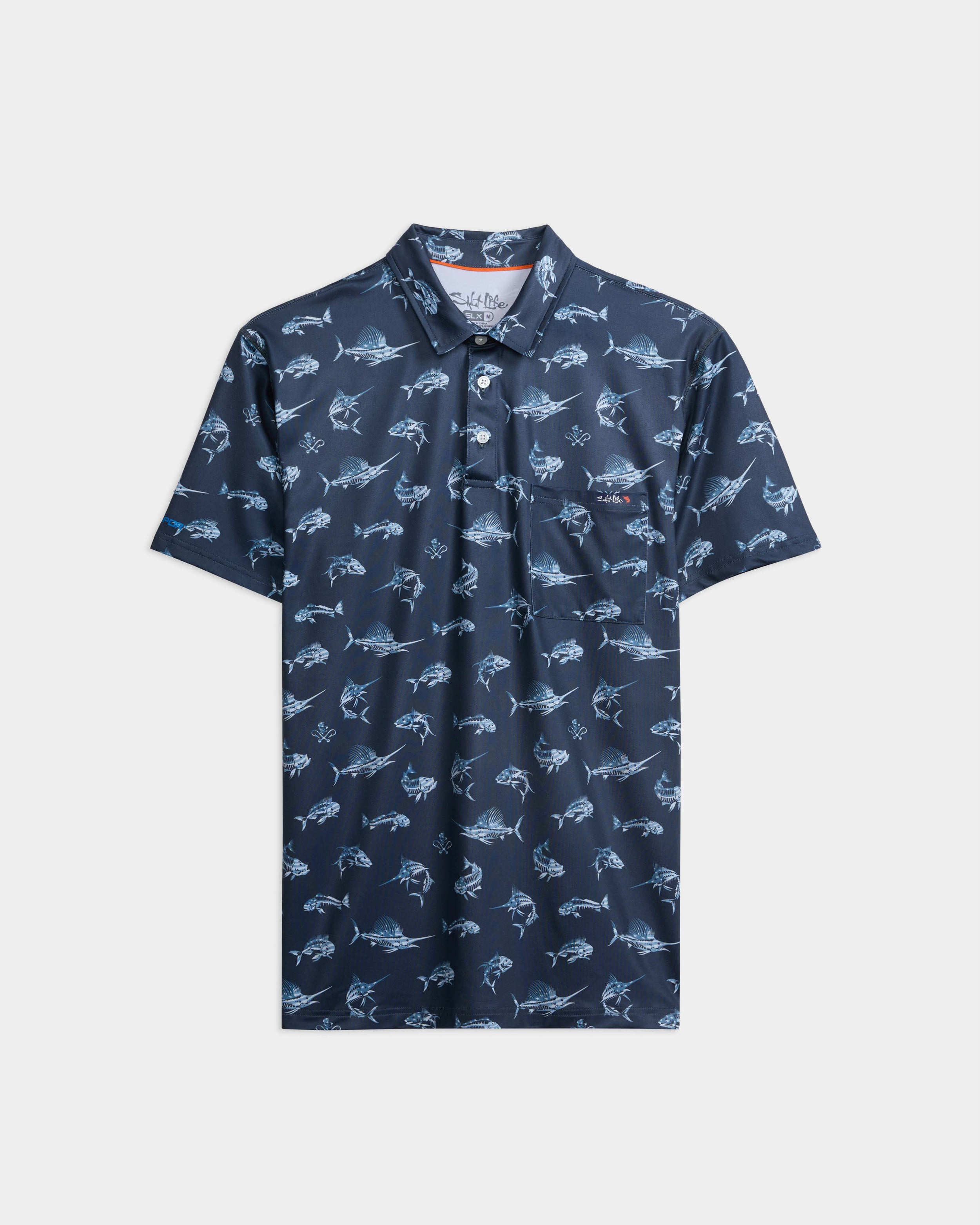 Men's Fish N' Bones Americana SLX Performance Polo